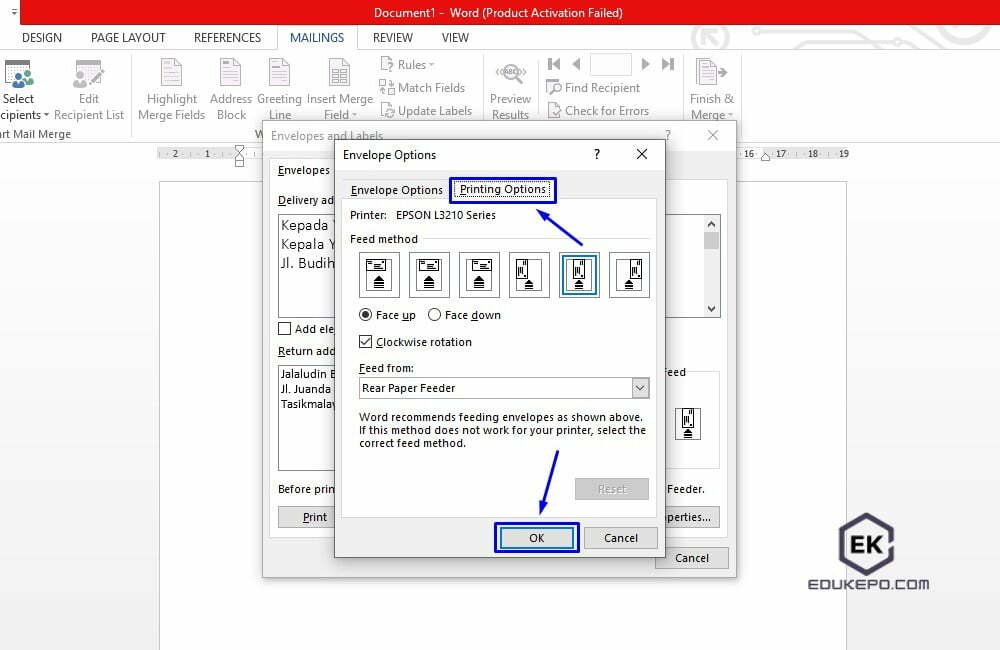 Cara Membuat Amplop Surat di Microsoft Word - Edukepo.com