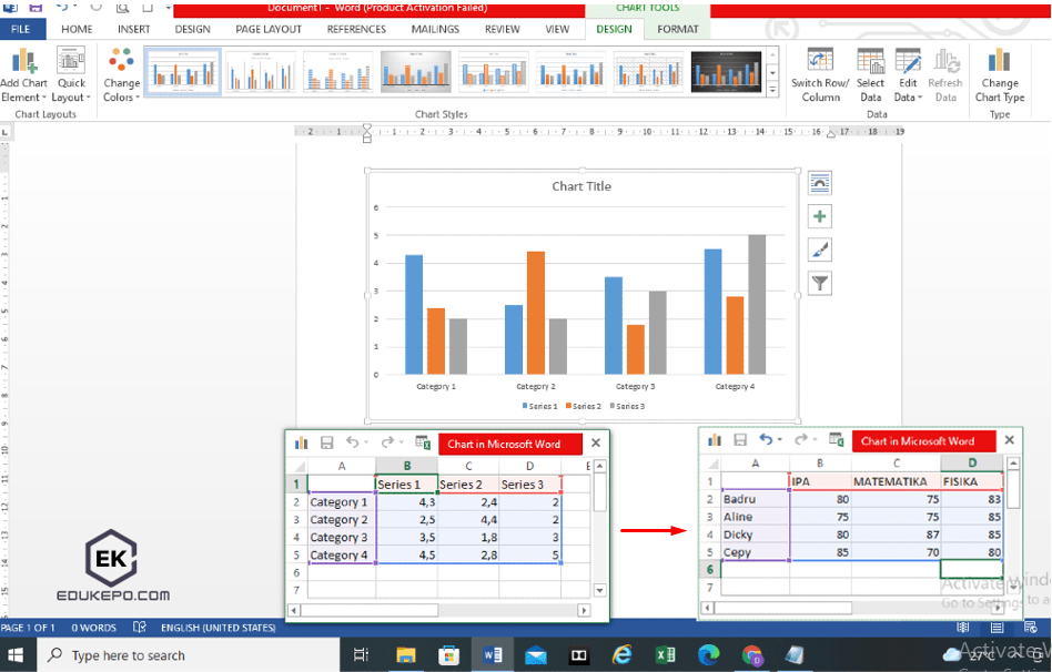 Cara Praktis Membuat Grafik di Microsoft Word - Edukepo.com